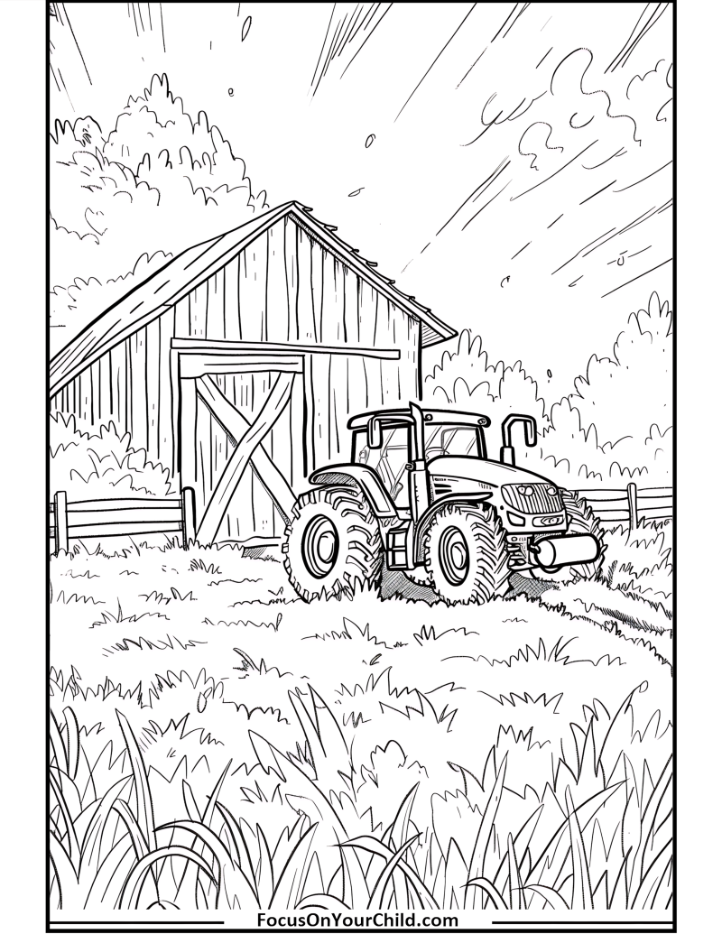 50+ Tractor Coloring Pages (Free PDF Printables)