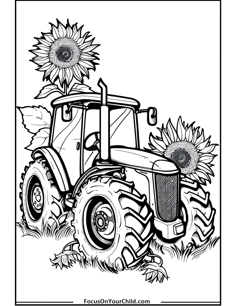 50+ Tractor Coloring Pages (Free PDF Printables)