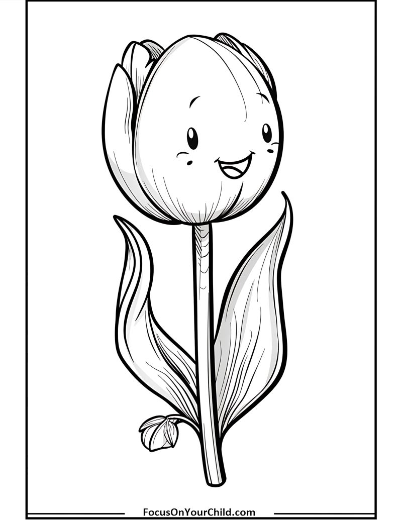 50+ Tulip Coloring Pages (Free PDF Printables)