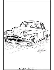 50+ Classic Car Coloring Pages (Free PDF Printables)