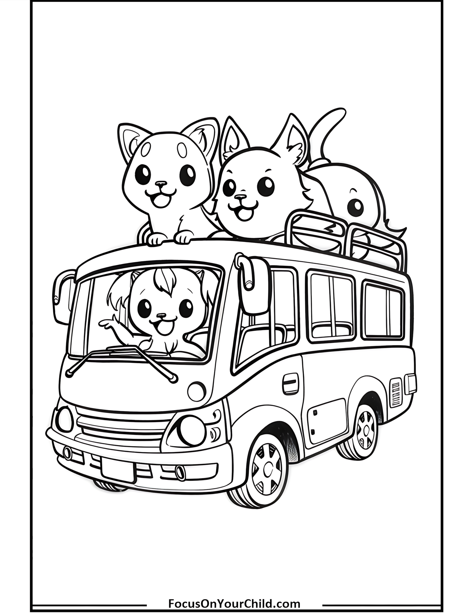 50+ Bus Coloring Pages (Free PDF Printables)
