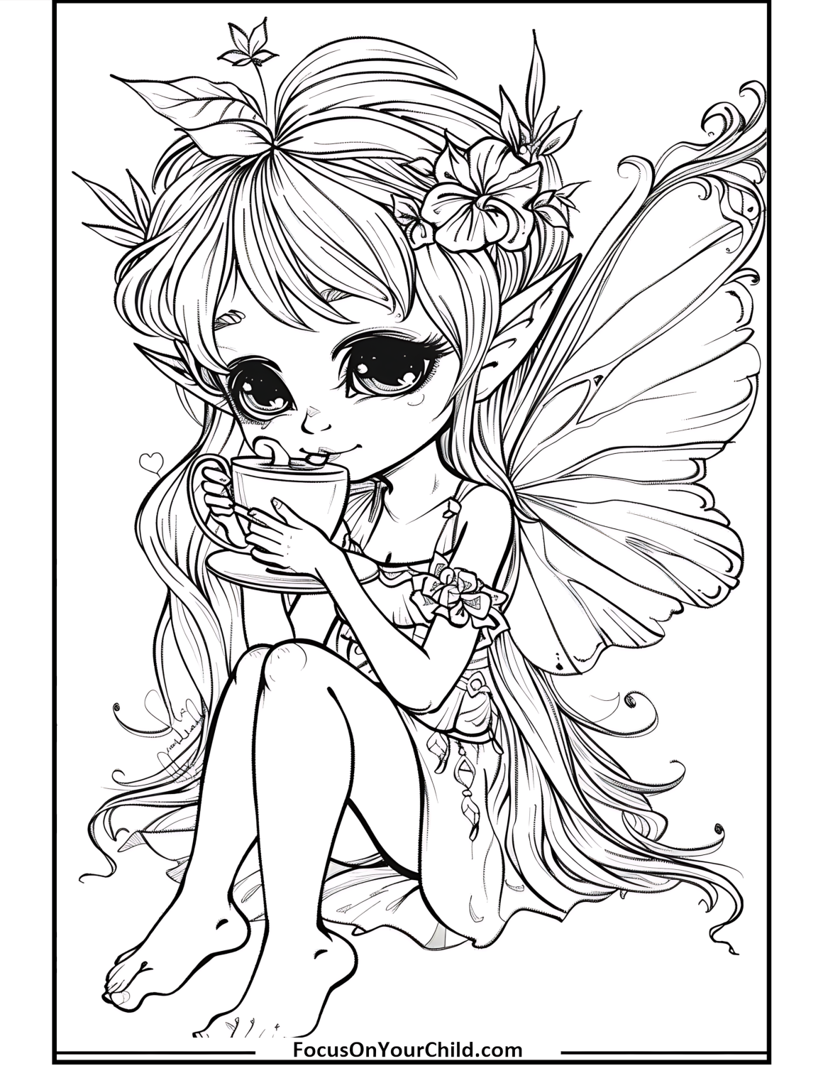 50+ Fairy Coloring Pages (Free PDF Printables)