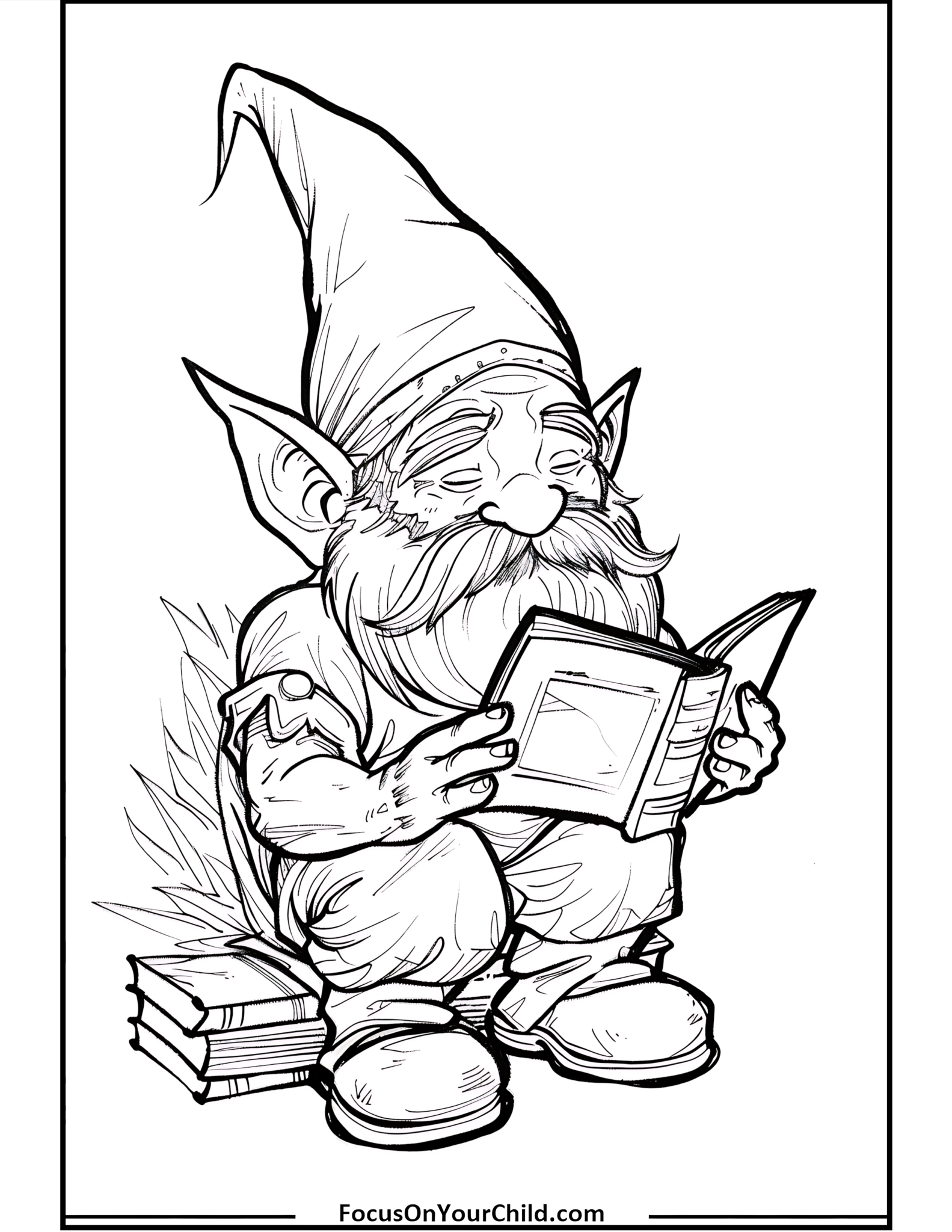 50+ Gnome Coloring Pages (Free PDF Printables)