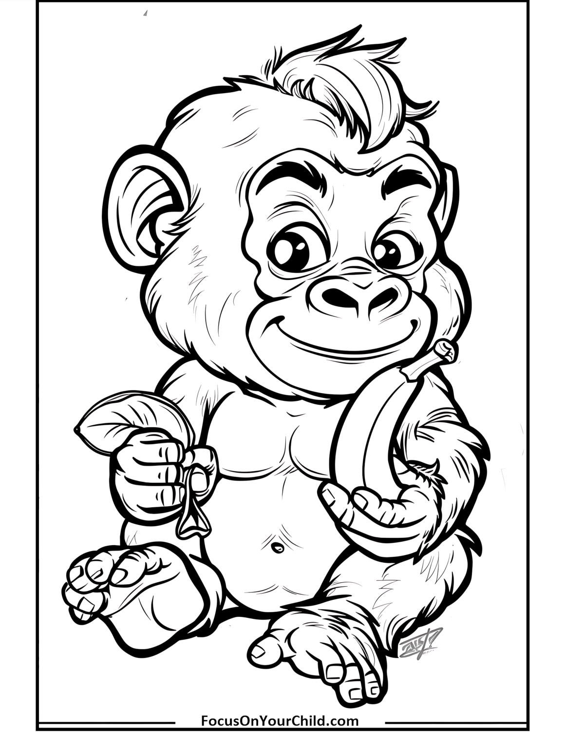 50+ Gorilla Coloring Pages (Free PDF Printables)