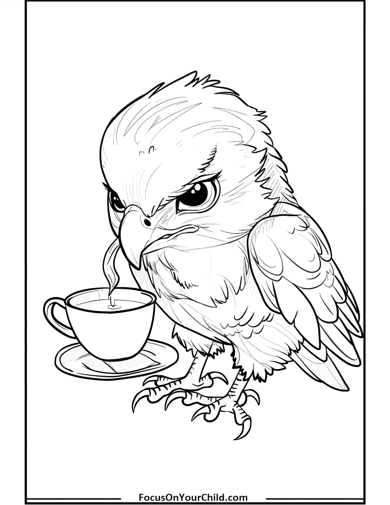 50+ Hawk Coloring Pages (Free PDF Printables)