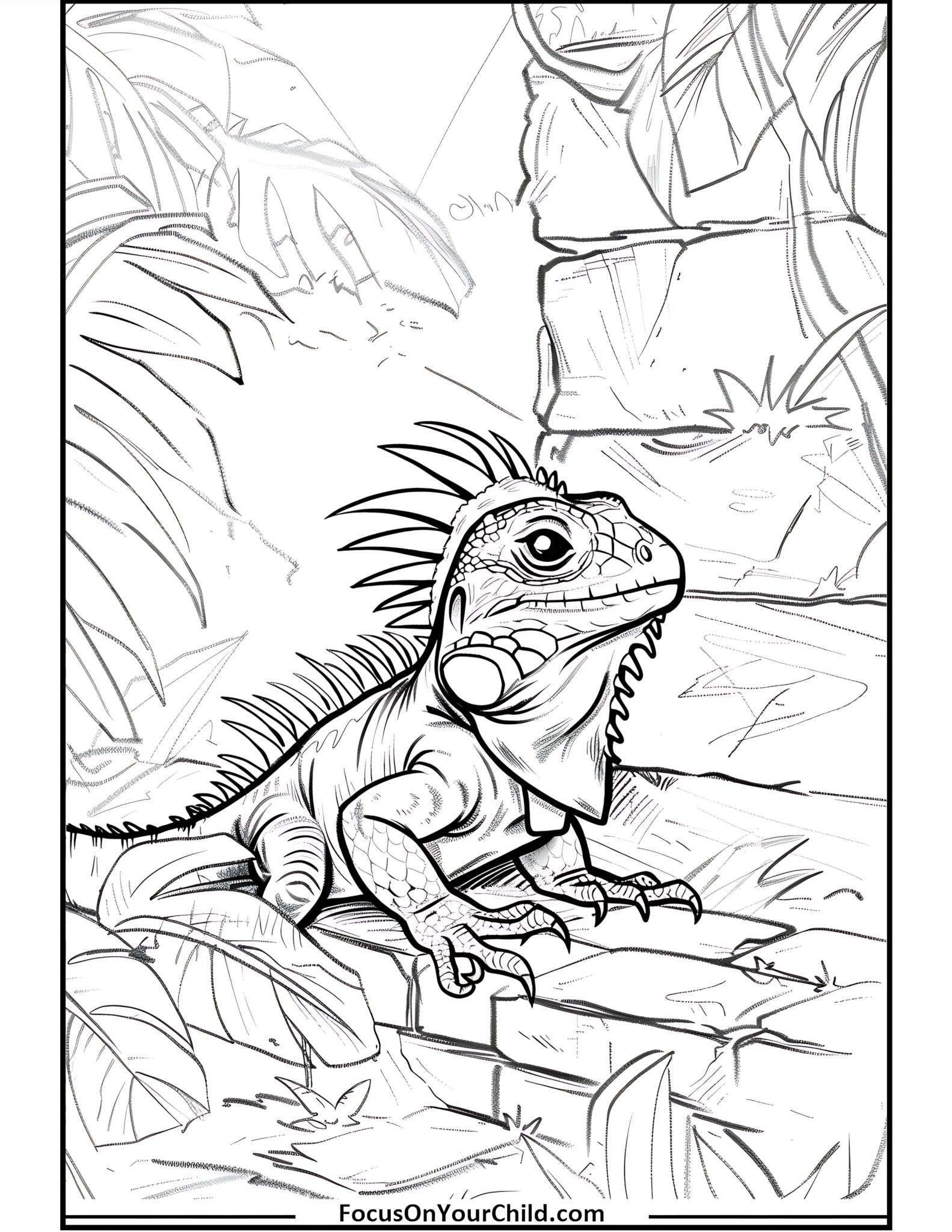 50+ Iguana Coloring Pages (Free PDF Printables)