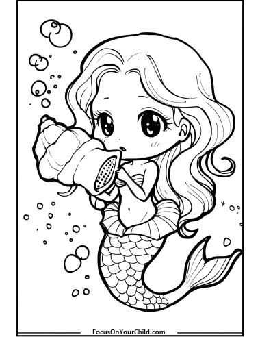 50+ Mermaid Coloring Pages (Free PDF Printables)