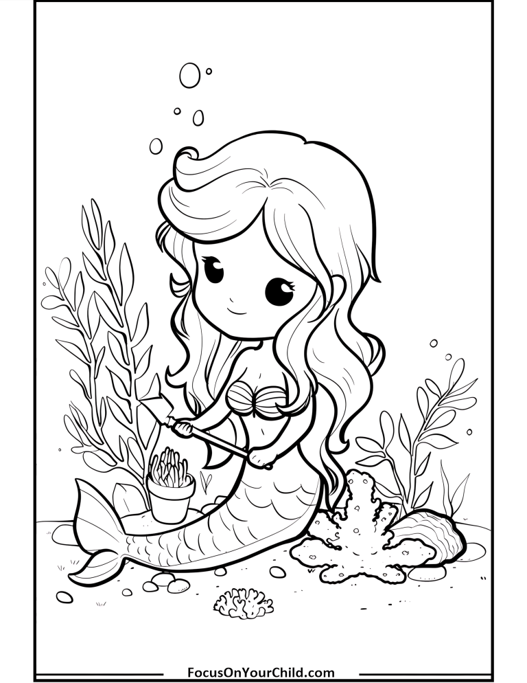50+ Mermaid Coloring Pages (Free PDF Printables)