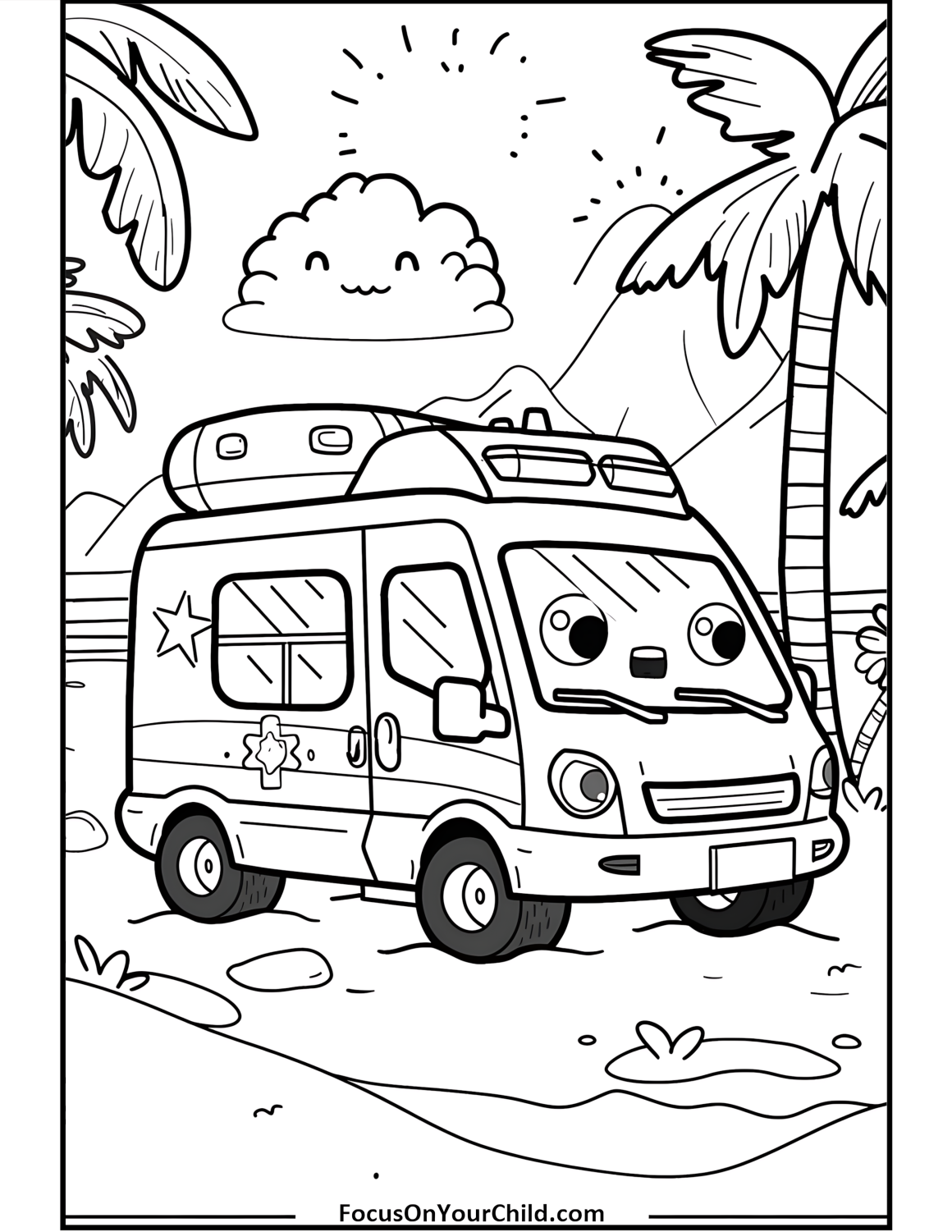 50+ Ambulance Coloring Pages (Free PDF Printables)