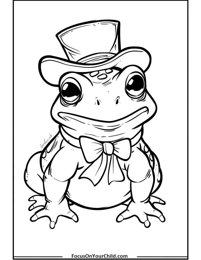 Captivating Toad Coloring Pages for Kids