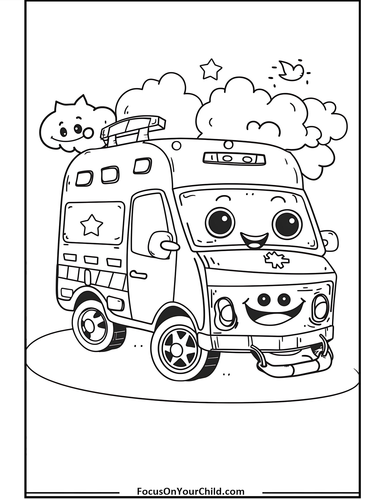 50+ Ambulance Coloring Pages (Free PDF Printables)