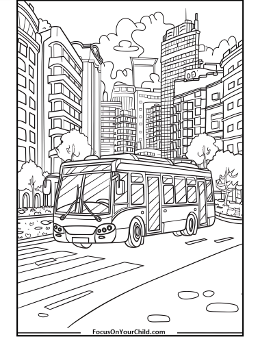 50+ Bus Coloring Pages (Free PDF Printables)