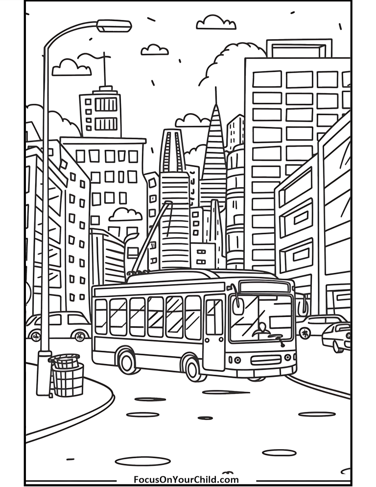 50+ Bus Coloring Pages (Free PDF Printables)