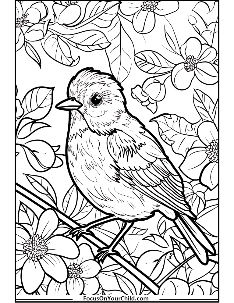 50+ Robin Coloring Pages (Free PDF Printables)