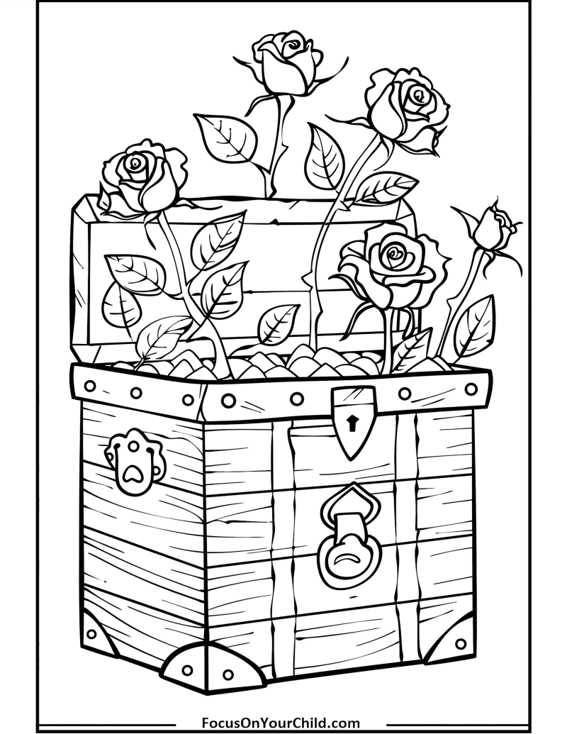 50+ Rose Coloring Pages (Free PDF Printables)