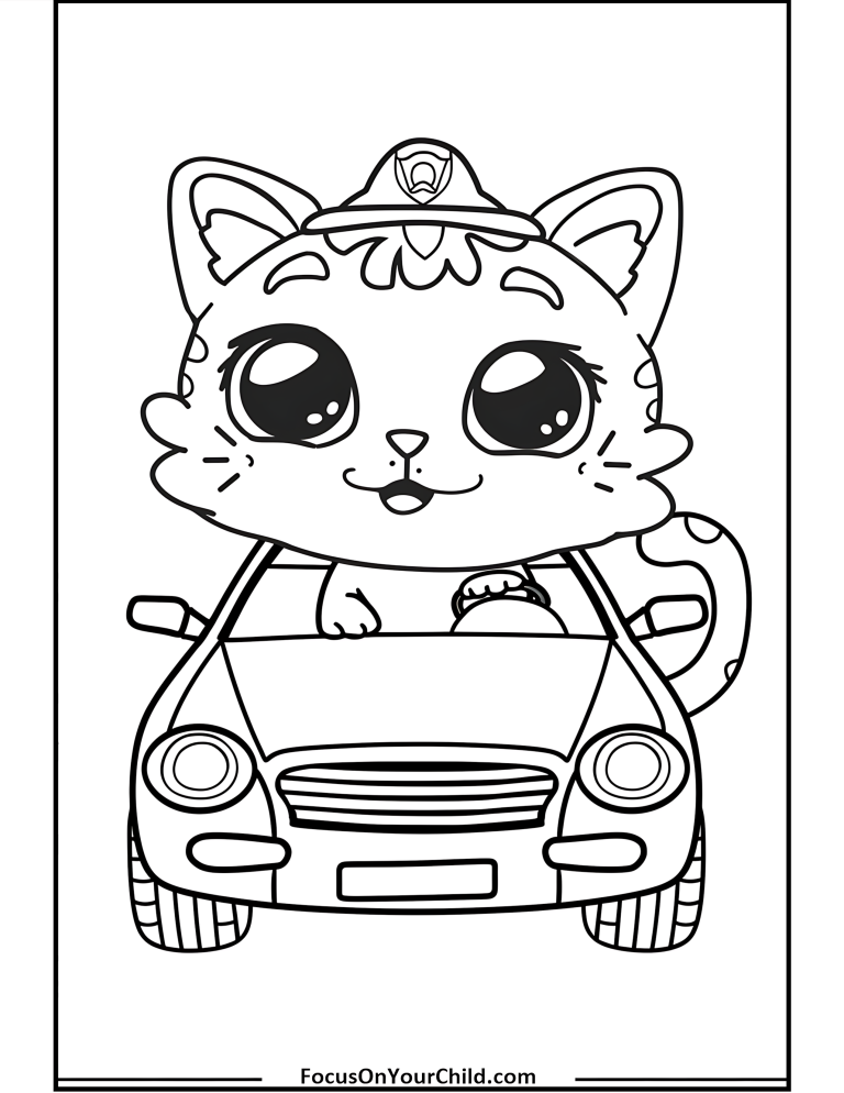 50+ Police Car Coloring Pages (Free PDF Printables)