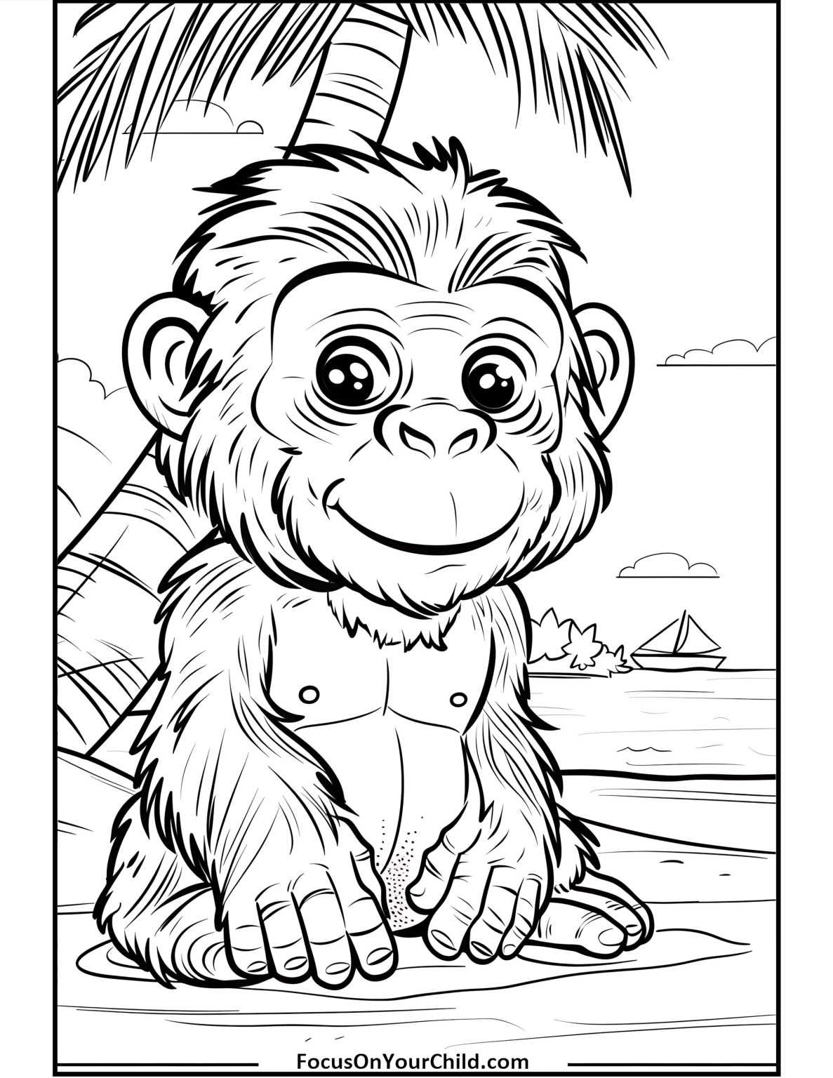 50+ Gorilla Coloring Pages (Free PDF Printables)