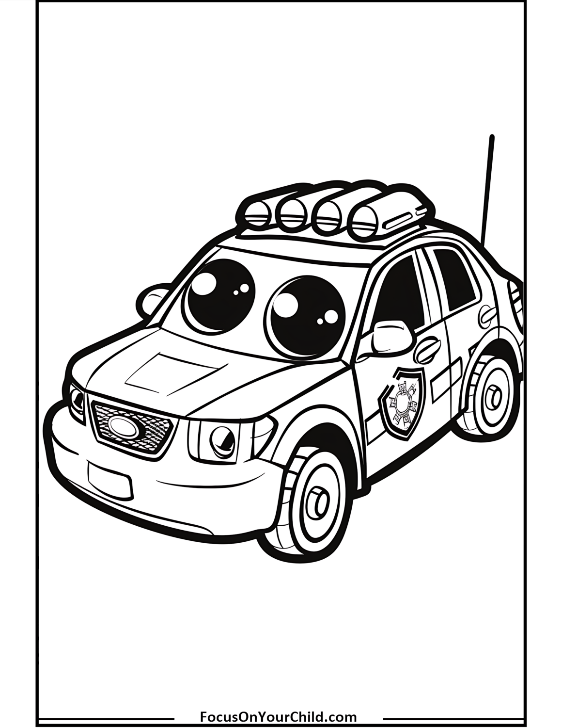50+ Police Car Coloring Pages (Free PDF Printables)