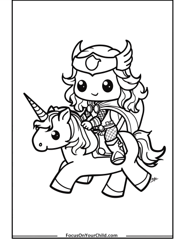 50+ Thor Coloring Pages (Free PDF Printables)