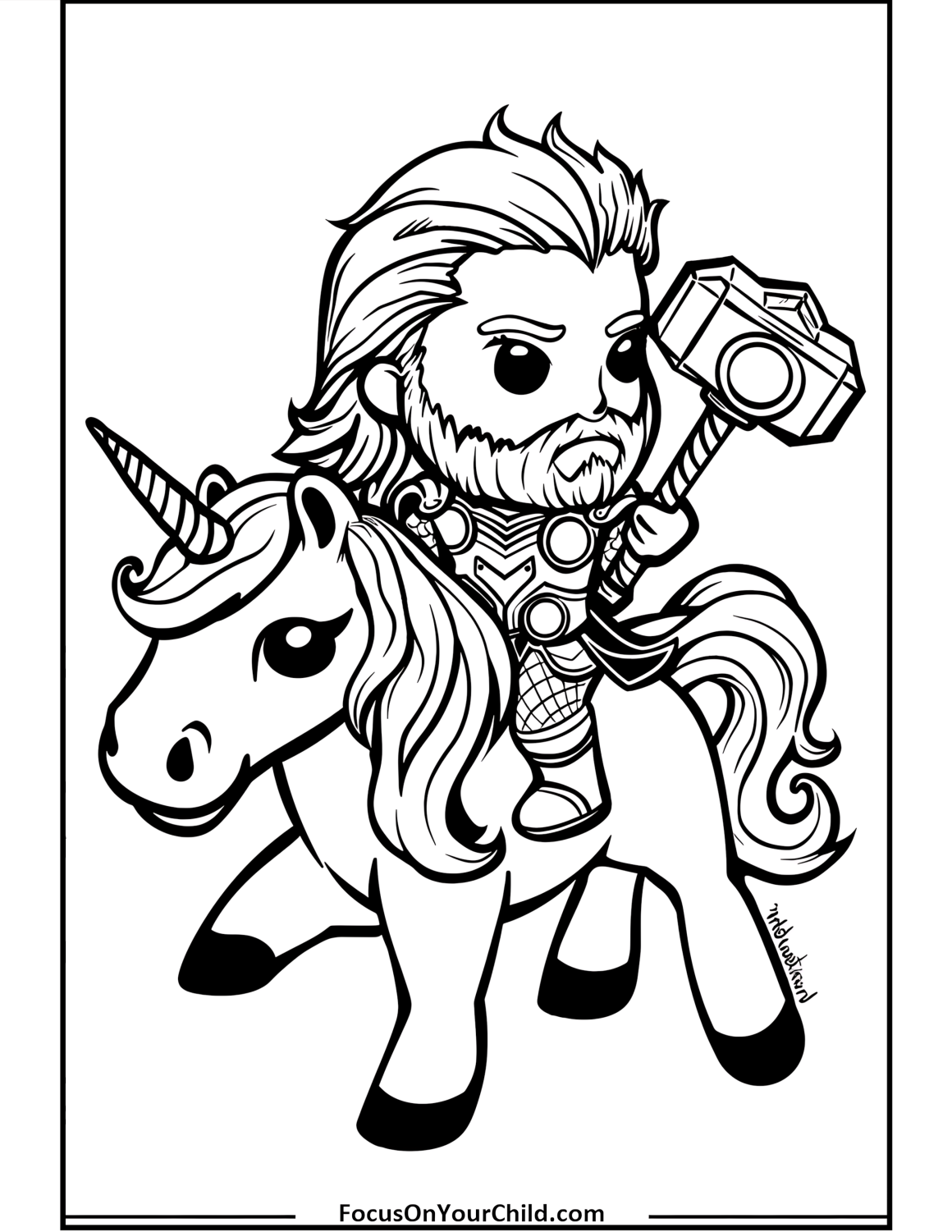 50+ Thor Coloring Pages (Free PDF Printables)