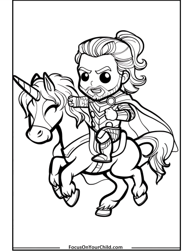 50+ Thor Coloring Pages (Free PDF Printables)
