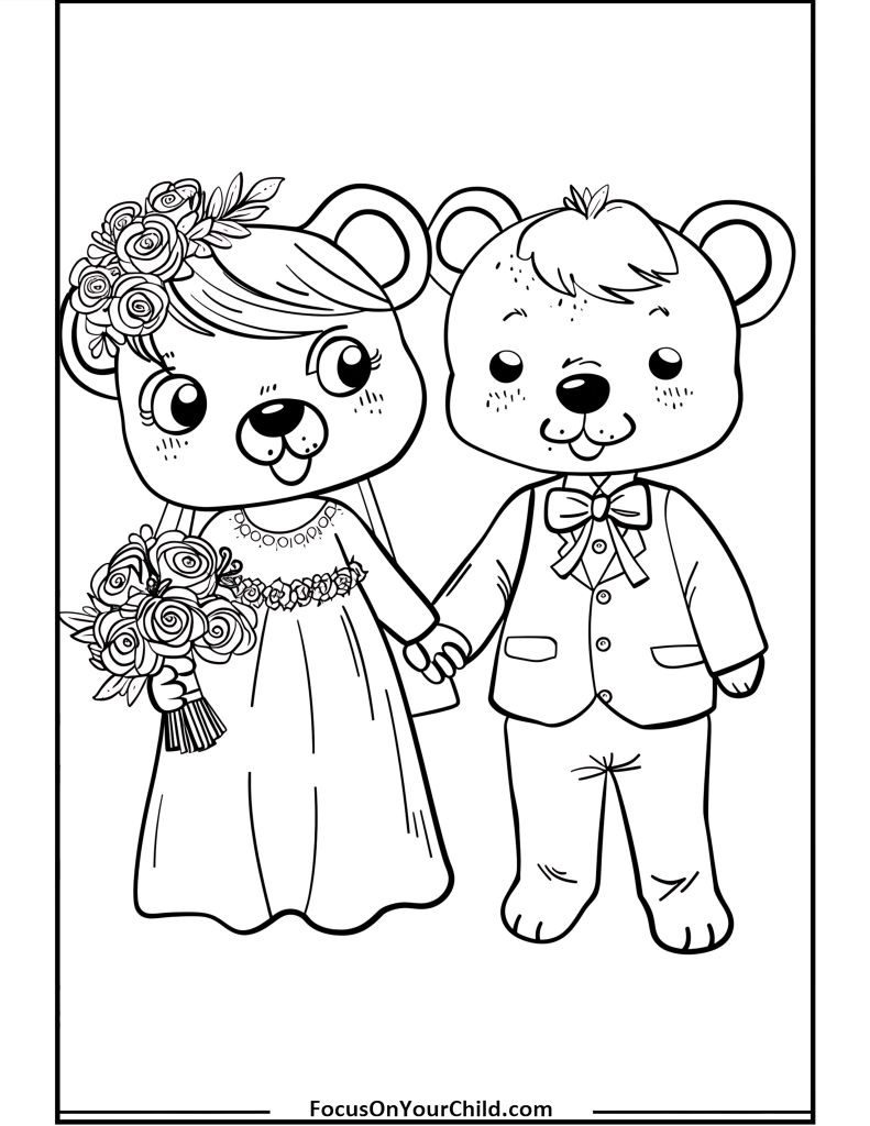 50+ Wedding Coloring Pages (Free PDF Printables)
