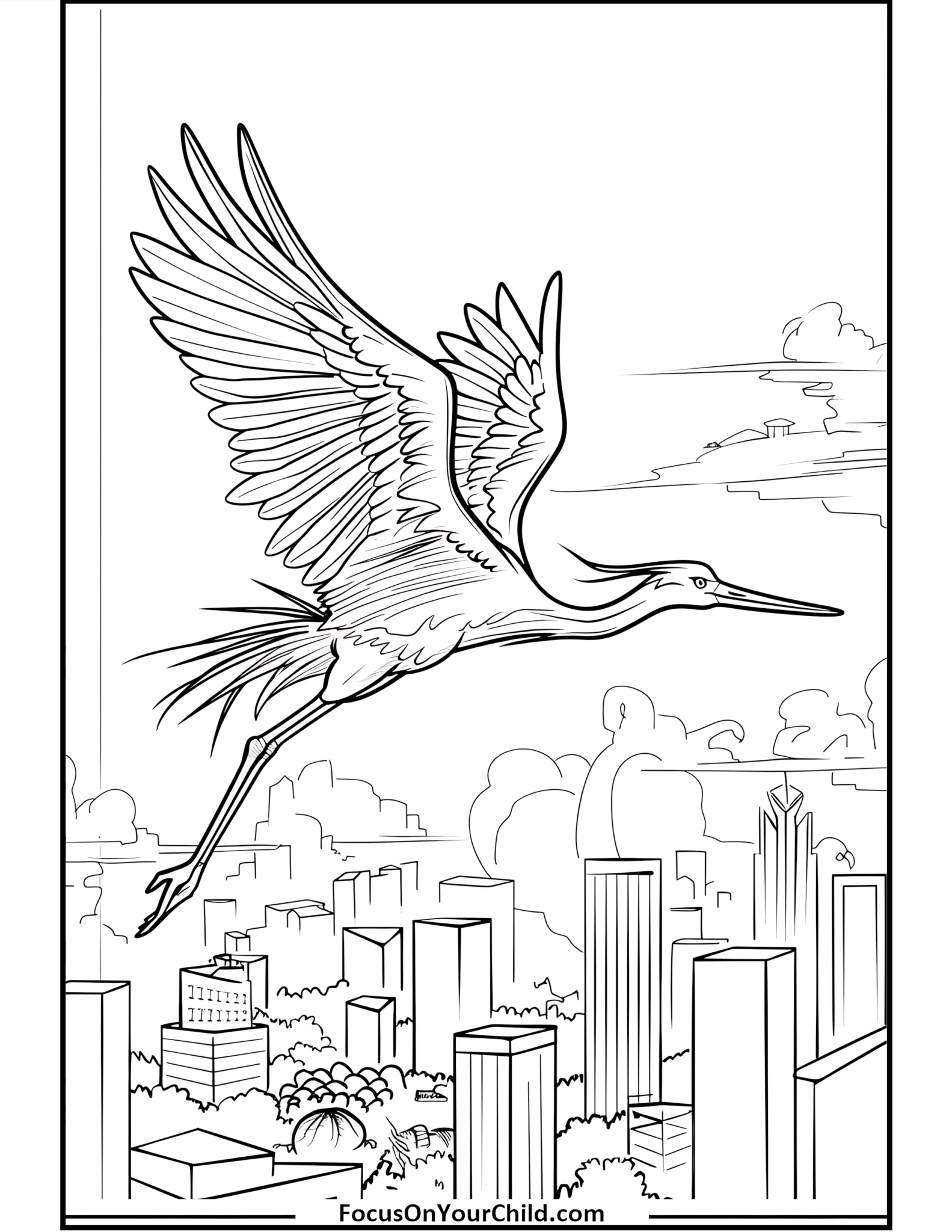 50+ Crane Coloring Pages (Free PDF Printables)
