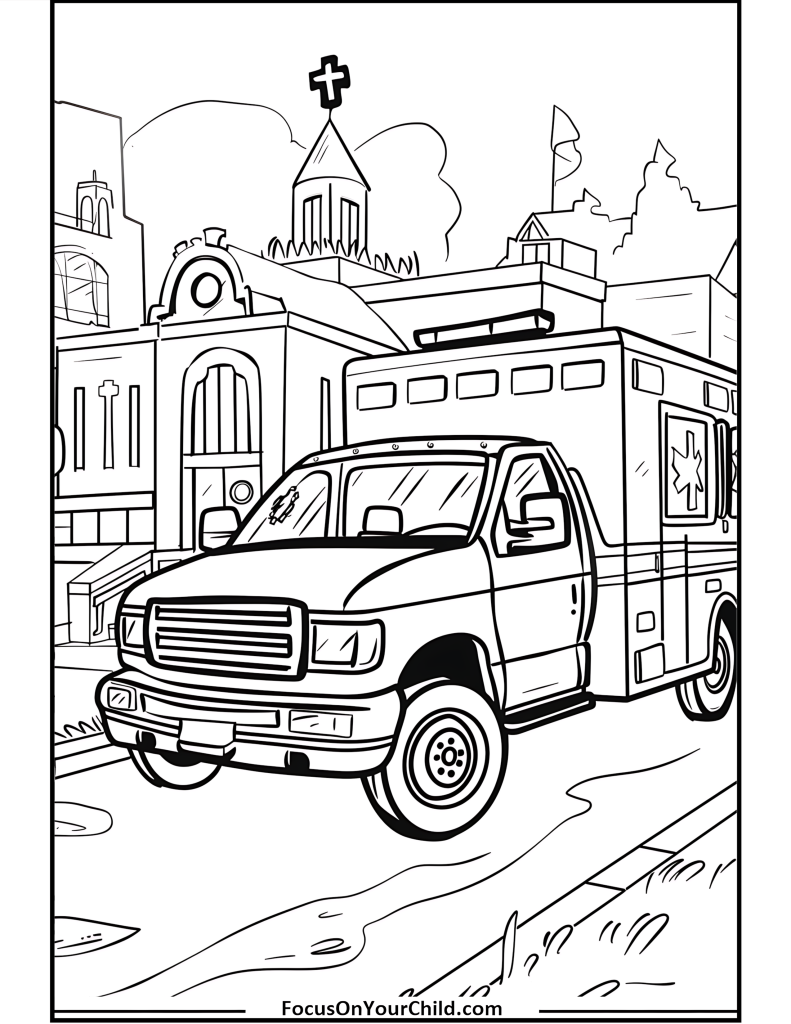50+ Ambulance Coloring Pages (Free PDF Printables)