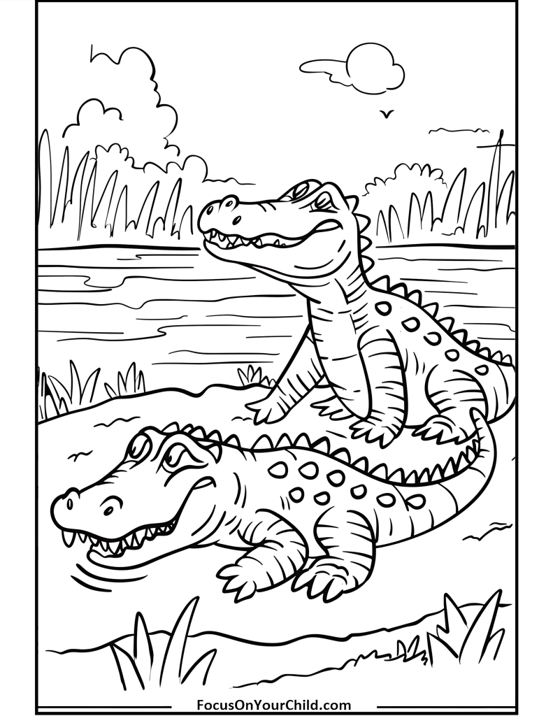 50+ Alligator Coloring Pages (Free PDF Printables)
