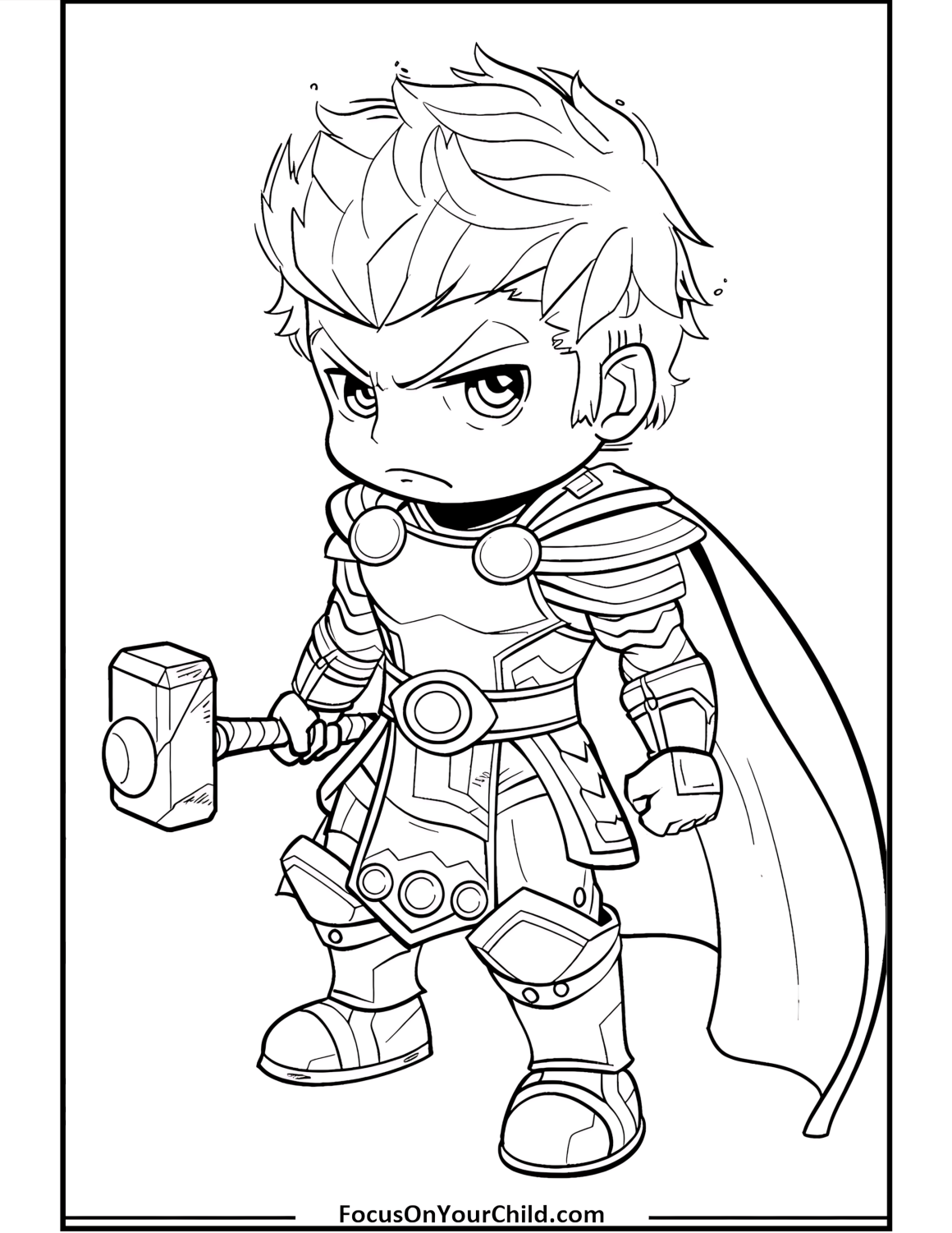 50+ Thor Coloring Pages (Free PDF Printables)