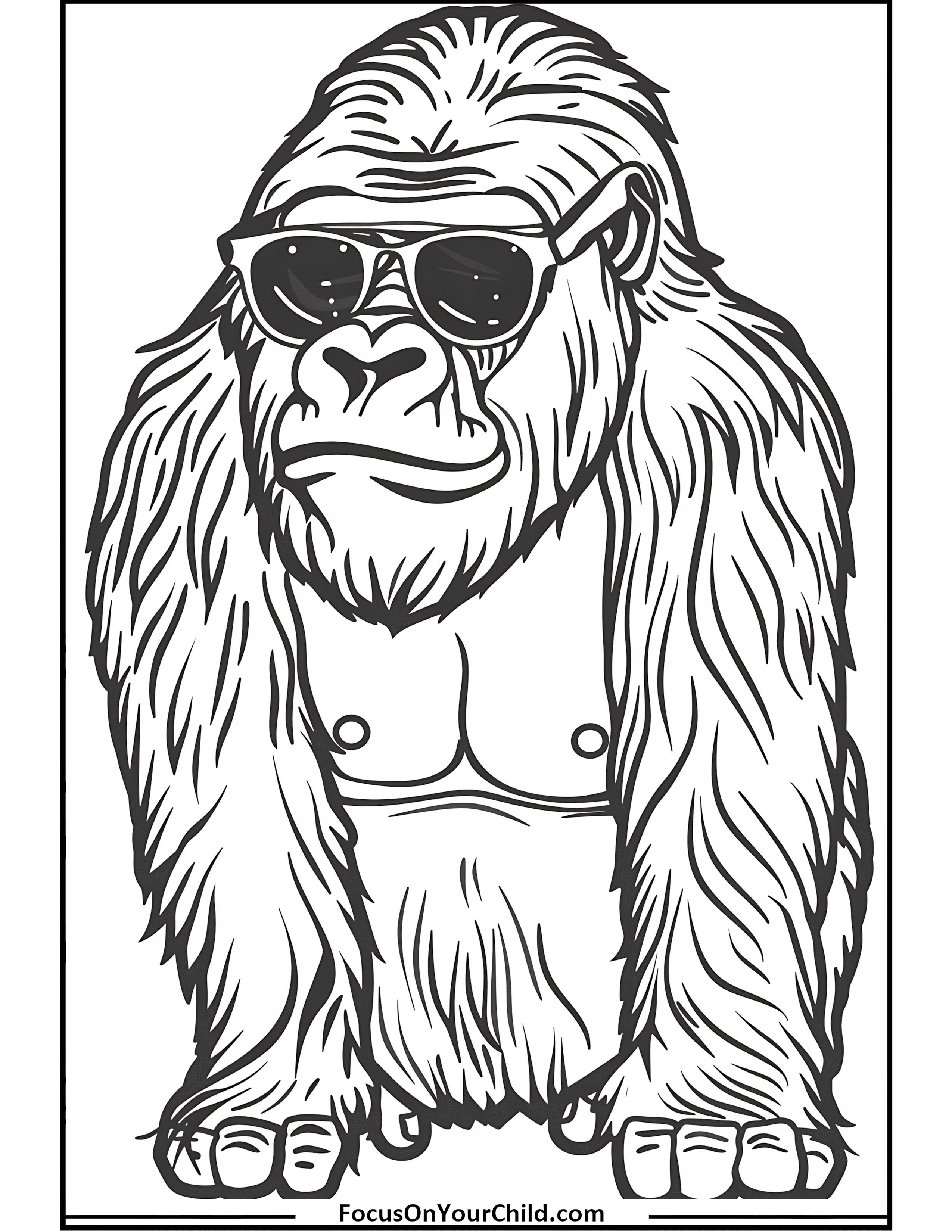 50+ Gorilla Coloring Pages (Free PDF Printables)