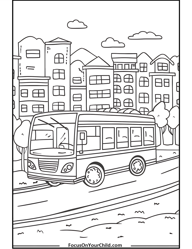 50+ Bus Coloring Pages (Free PDF Printables)