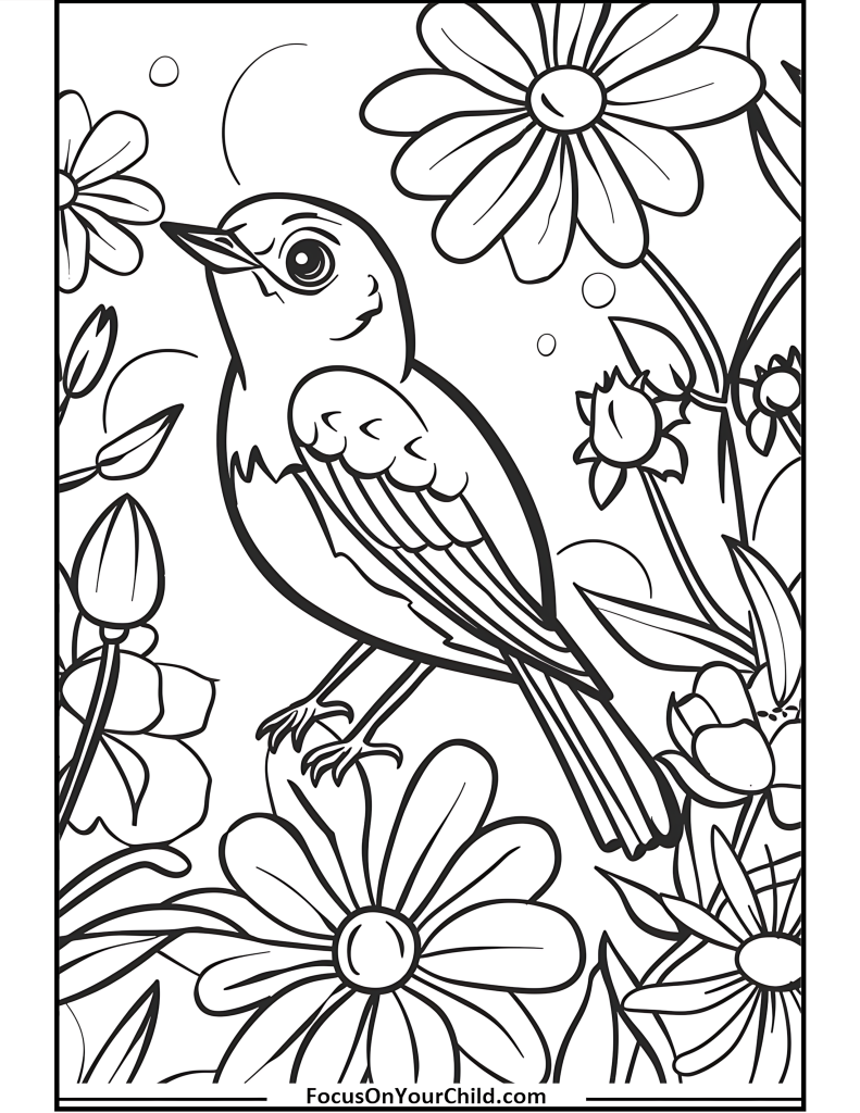 50+ Robin Coloring Pages (Free PDF Printables)