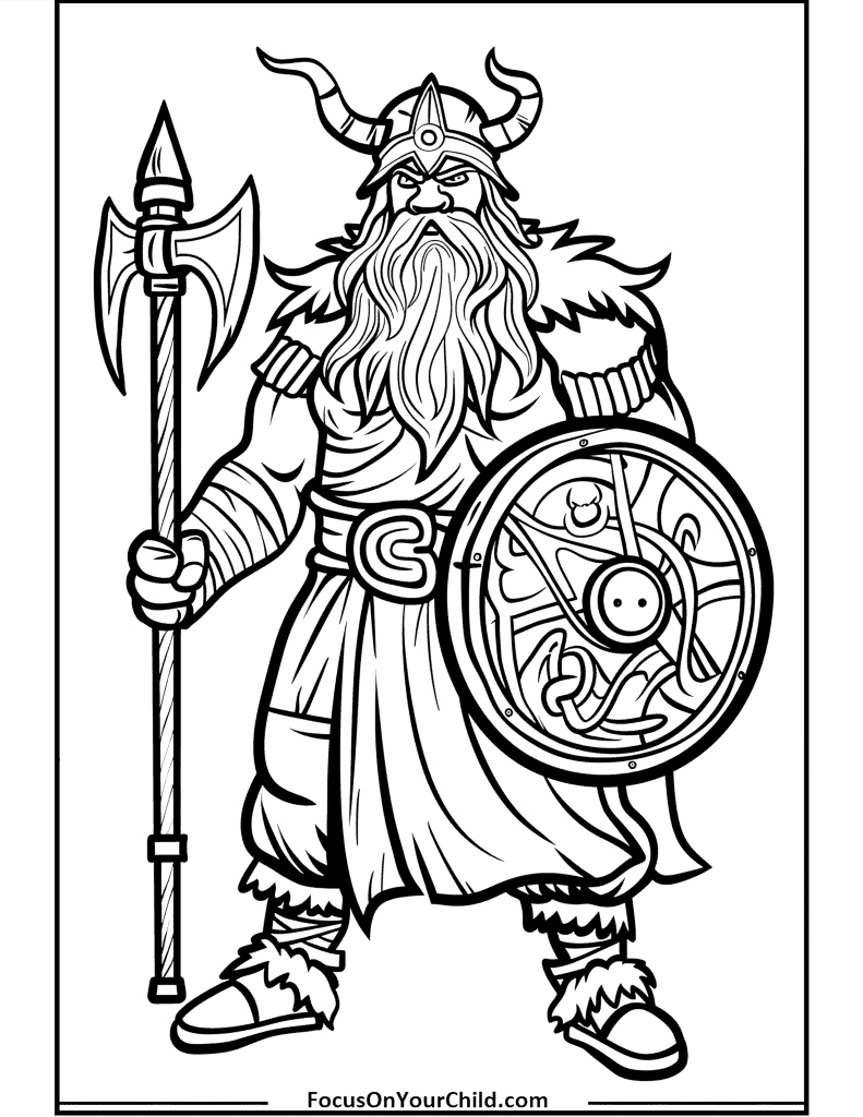 50+ Viking Coloring Pages (Free PDF Printables)
